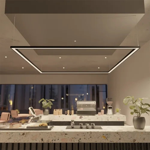 Linear Light 40-60-80W Black Suspended - كهرباء المشاريع