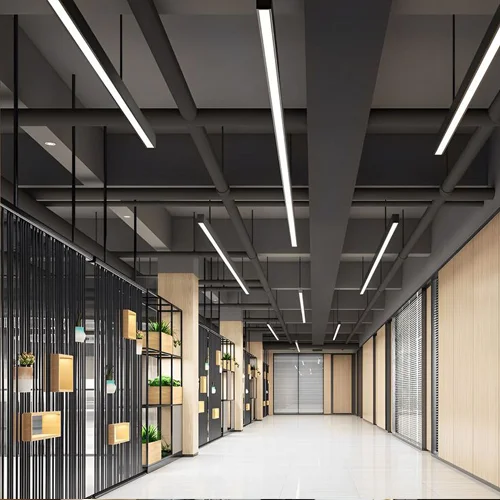 Linear Light 40-60-80W Black Suspended - كهرباء المشاريع