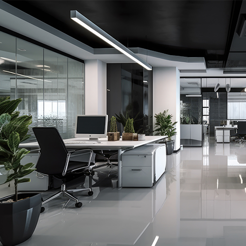 Linear Light 40-60-80W White Suspended - كهرباء المشاريع